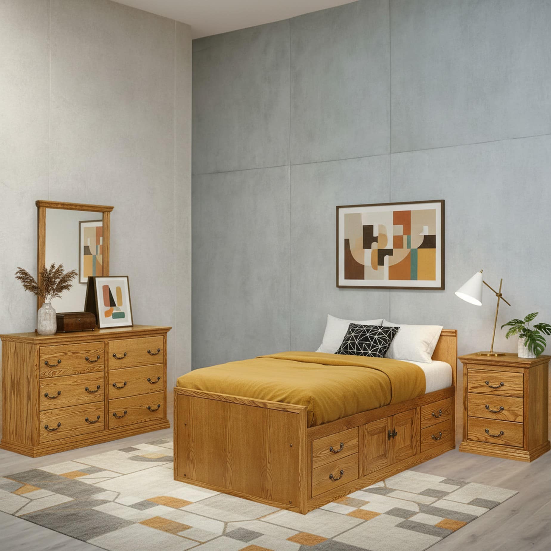 Traditional T284-T 41" W x 77" L x 46" H 4-Drawer Youth Twin Chest Bed ...
